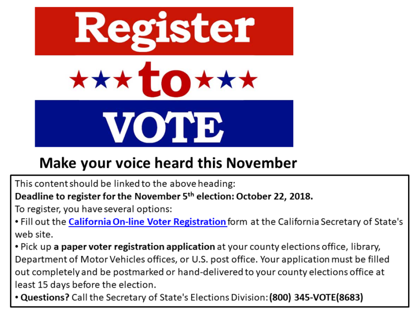 Voter Registration - Woodland Community College