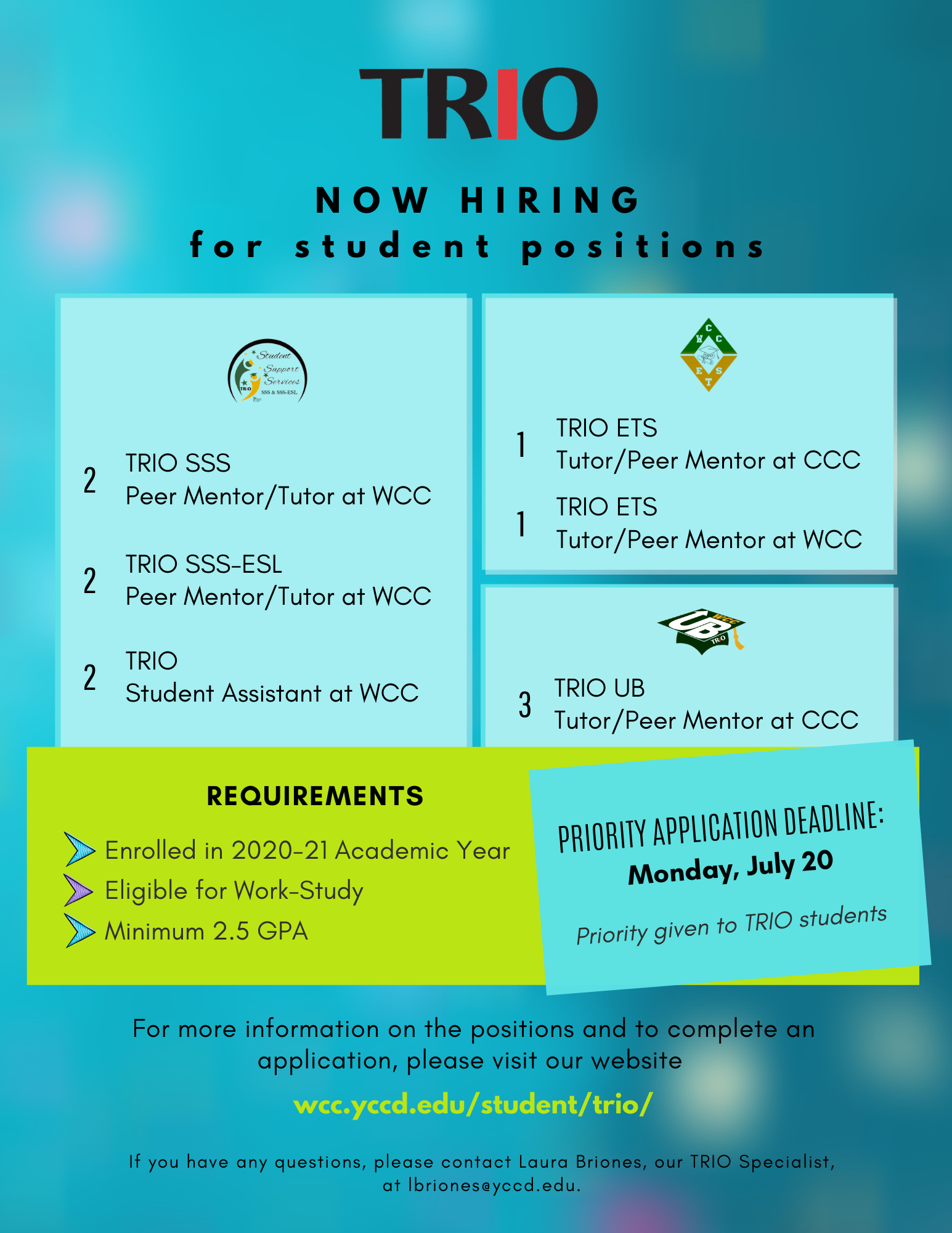Apply for TRiO Positions - Woodland Community College